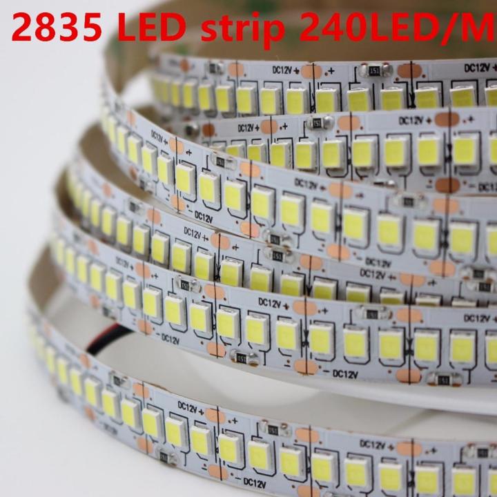 1/2/3/4/5m/lot 10mm PCB 2835 SMD 1200 LED Strip tape DC12V 24V ip20 Non ...