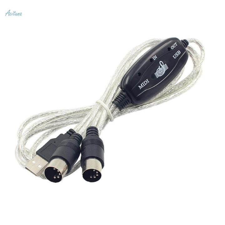 4xMIDI to USB Interface Cable Cord Converter PC to Music Keyboard ...