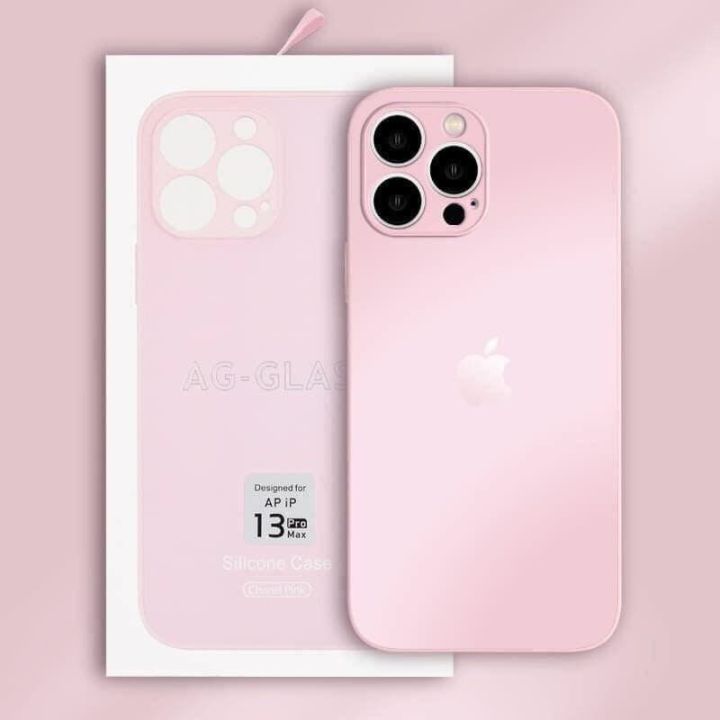 Premium Frosted Silicone and AG glass Case ip 12 | Daraz.com.bd