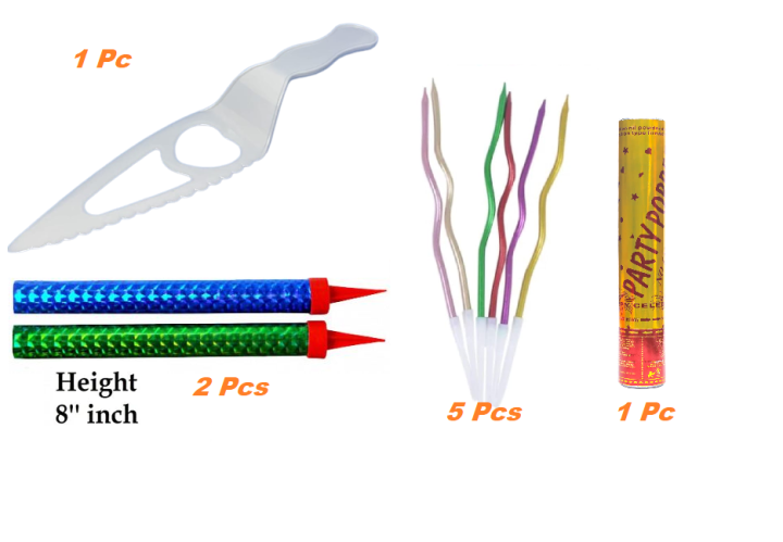 Full Set for Birthday Party with , Sparking candle, Curve Candle, Party ...