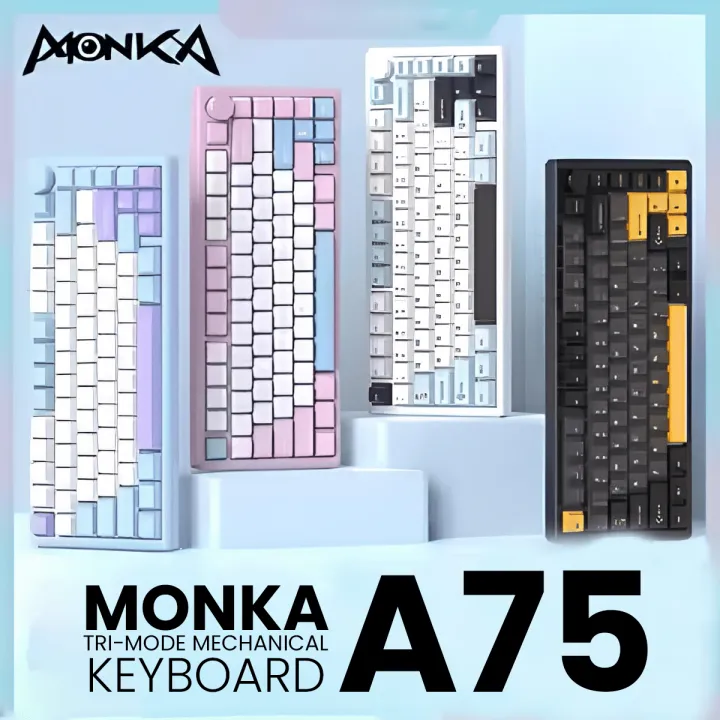 MONKA A75 Aluminum Tri-Mode Wireless Mechanical Keyboard | Daraz.com.bd