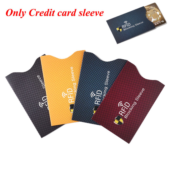 5PCS Safety Aluminium Credit Cards Anti-theft RFID Blocking Protect Case Cover Sleeve Wallet ...