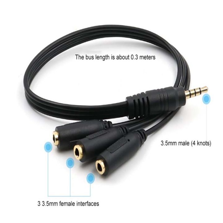 Aux Multi Headphone Earphone Audio Splitter Adapter 3.5mm Jack HUB ...
