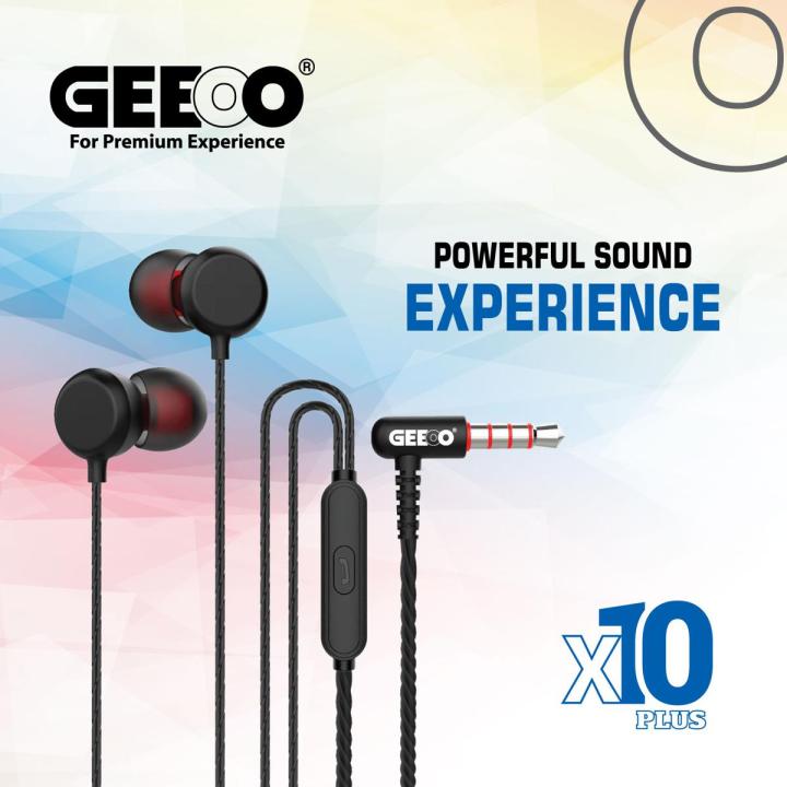 Geeoo X-10plus Strong Bass Earphone | Daraz.com.bd