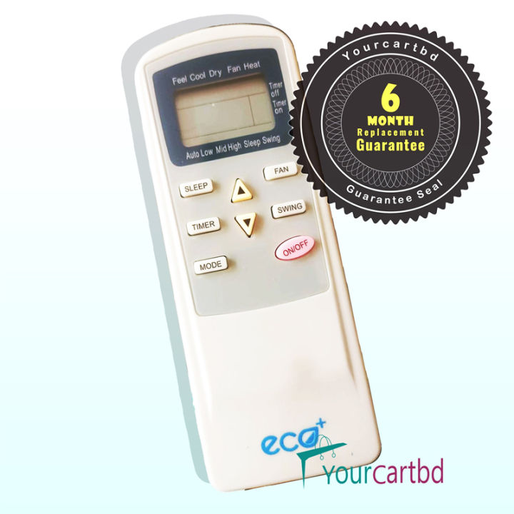 Eco Plus AC Remote Control Eco Plus Air Conditioner Remote | Daraz.com.bd
