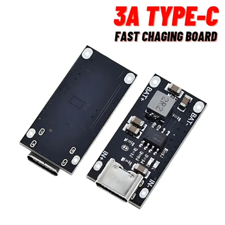 Lithium Battery 18650 Charging Module 3A Type C Fast Charging Board ...