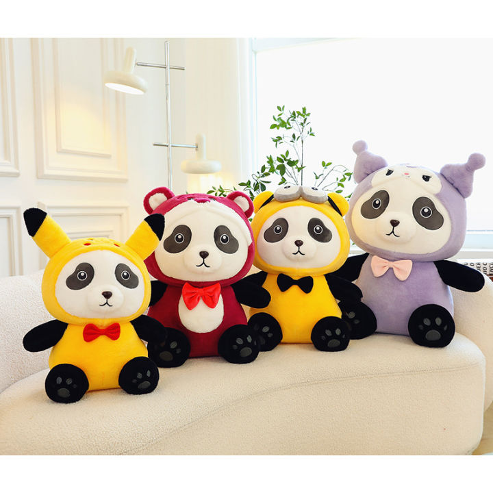 New Transform Panda Doll Cute Pikachu Culomi Strawberry Bear Minion ...