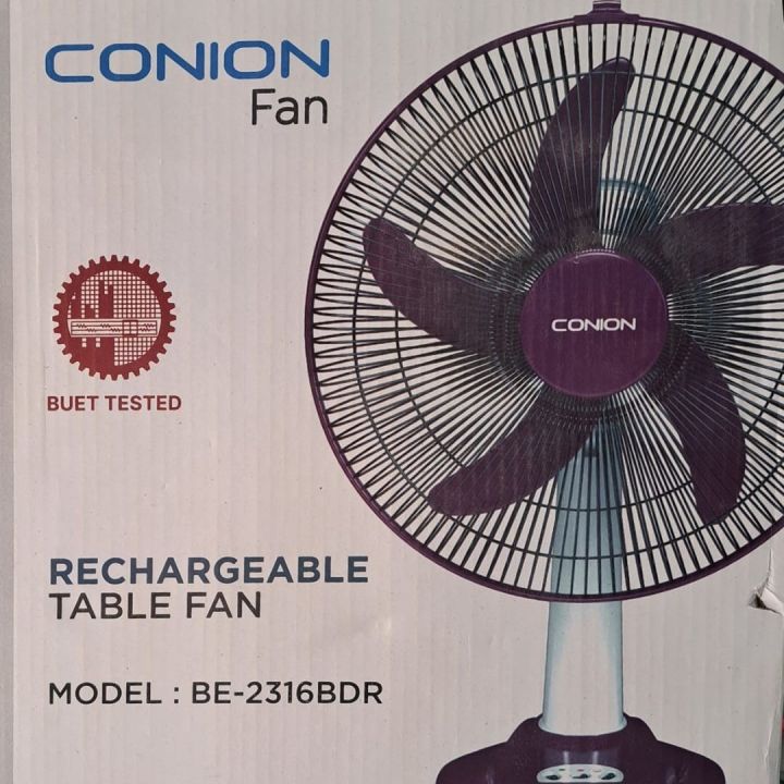 Conion Rechargeable Fan 16ince Hi speed | Daraz.com.bd