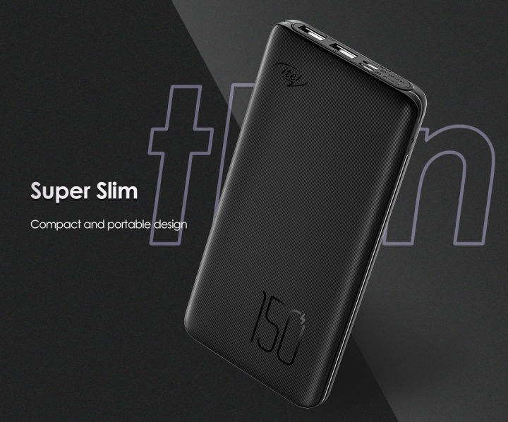 Power bank itel Star150 15KmAh black by sea | Daraz.com.bd