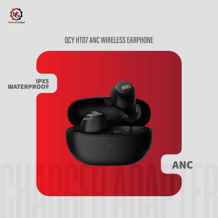 QCY HT07 ANC Wireless Earphone 40dB Active Noise Cancelling TWS Earbuds ...