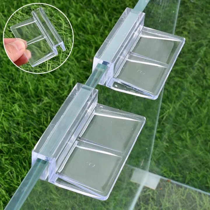 8Pcs 5/6/8/10/12mm Aquarium Acrylic Clip Glass Cover Support Holders ...