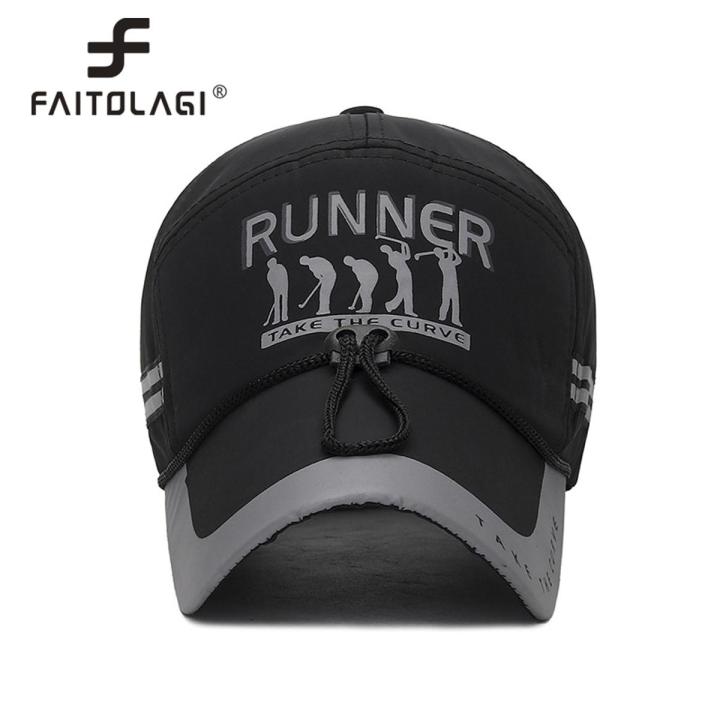 Outdoor Sports Men Baseball Cap Letter Print Long Brim Caps Man ...