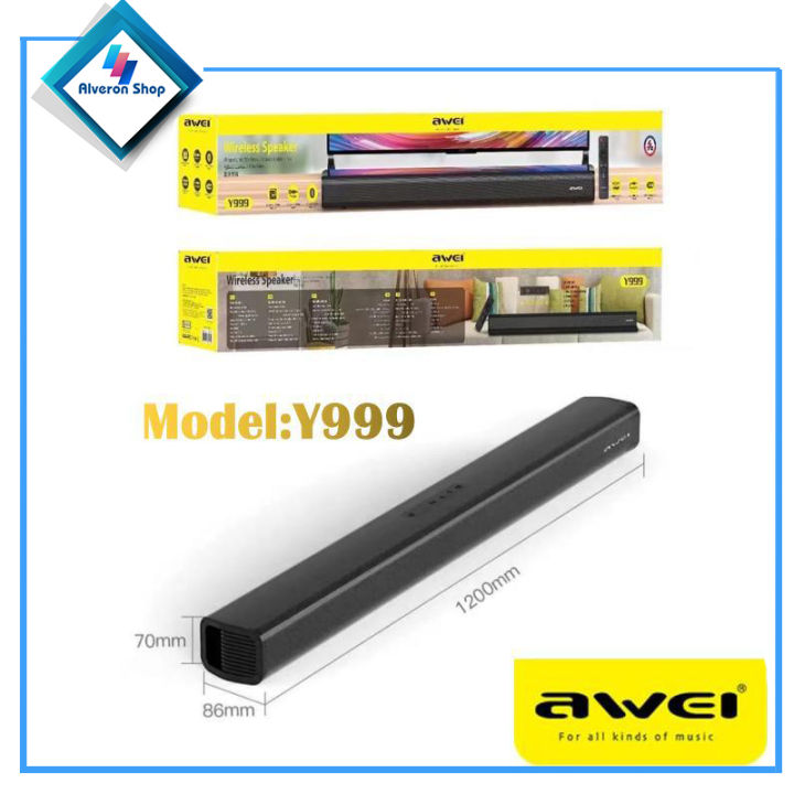 AWEI Y999 WIRELESS SOUNDBAR FOR HOME THEAKER SPEAKER 50W V5.0 MODEL ...