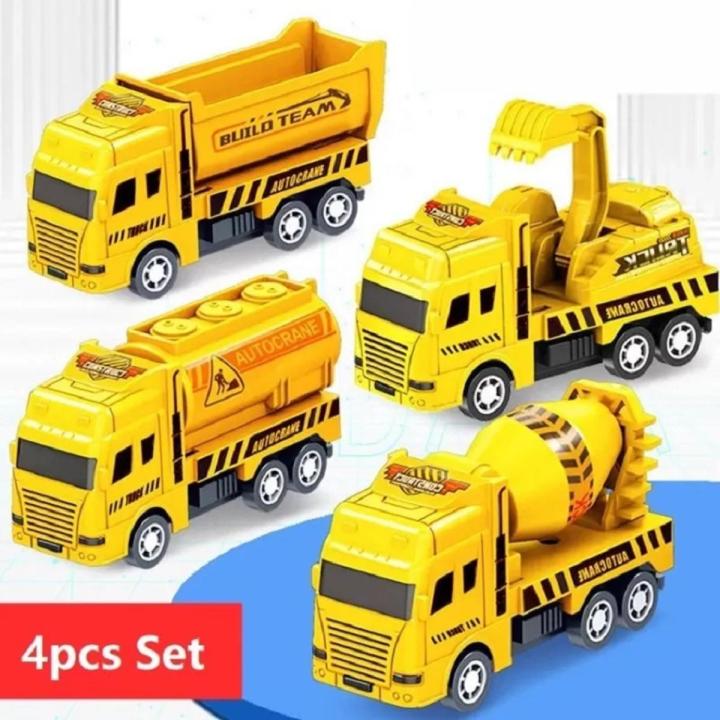 Children's Toy Warrior Mini Engineering Vehicle Model Set Of Four ...