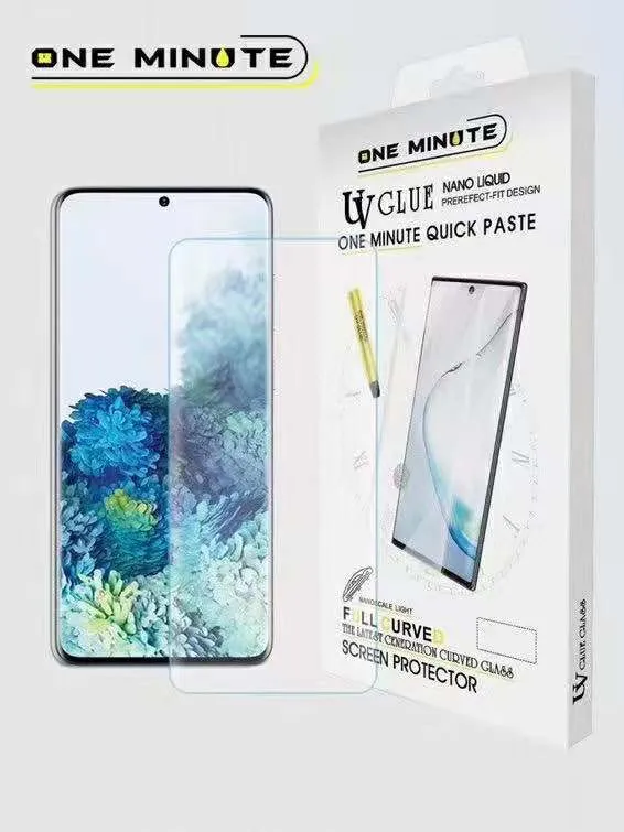 One Minute UV Tempered Glass Screen Protector Full Adhesive UV Glue ...