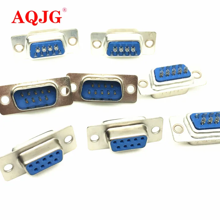 10pcs Rs232 Db9 Serial Vga 9 Pin Female 2 Rows Solder Type Plug D-Sub ...
