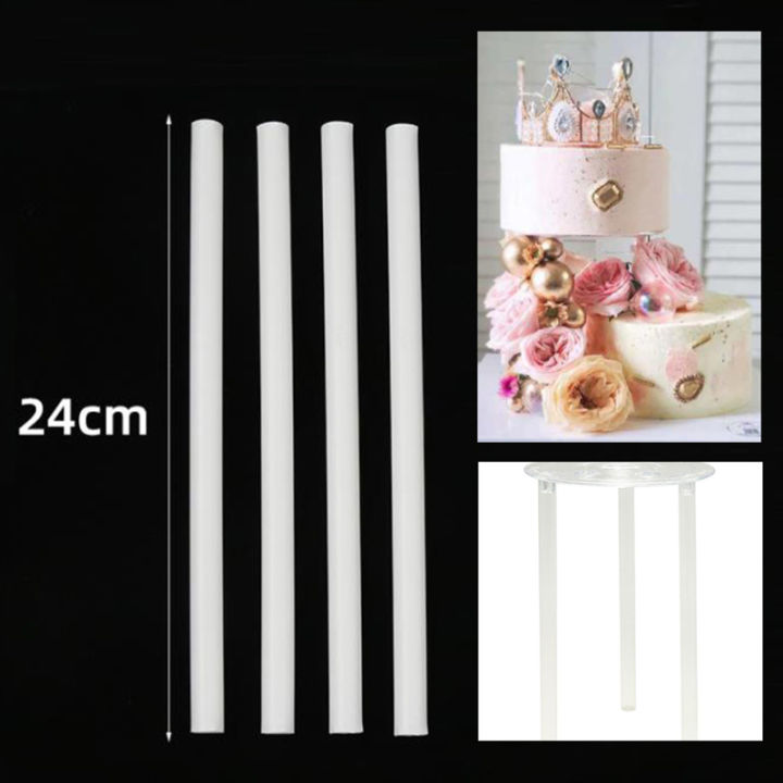 10Pcs Cake Dowels White Plastic Cake Support Rods Round Dowels Straws ...
