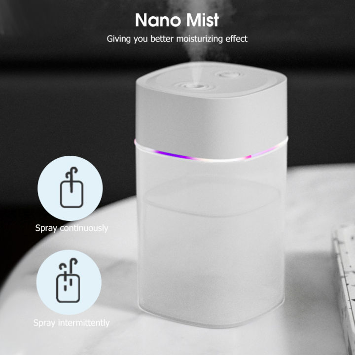 400ML Air Hum-idifier Nano Mi-st Mar-quee Colourful Li-ght Night Light ...