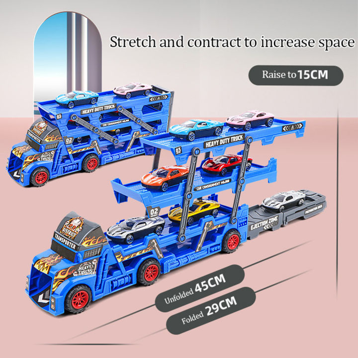 GC Transport Carrier Truck Car Toy With Mini Cars Catapulting ...