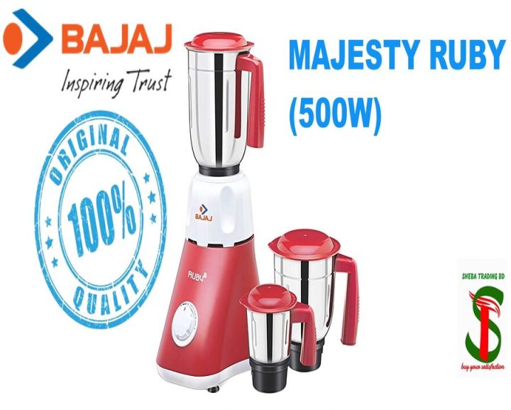 Bajaj Majesty Ruby 500 Watts Mixer Grinder / Blender / Juicer | Daraz ...