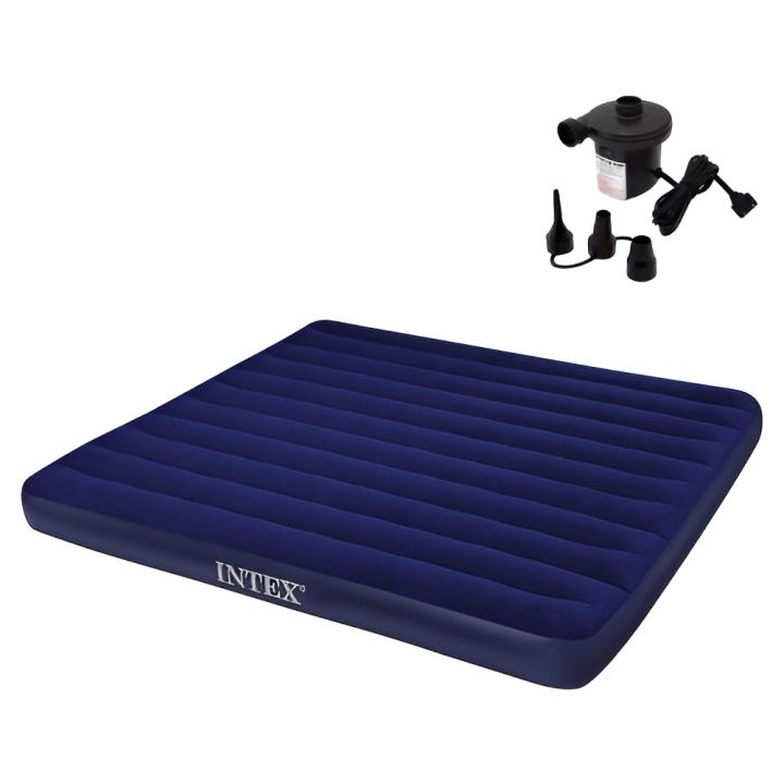 INTEX Portable Double (1Person) Inflatable Air Bed with Free Electric ...