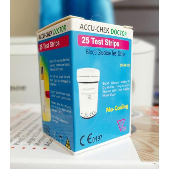 Accu Chek Doctor 25pc Test Strips for Glucose Meter | Daraz.com.bd