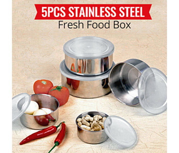 5 Pcs Multifunctional Stainless Steel Protect Fresh Box | Daraz.com.bd