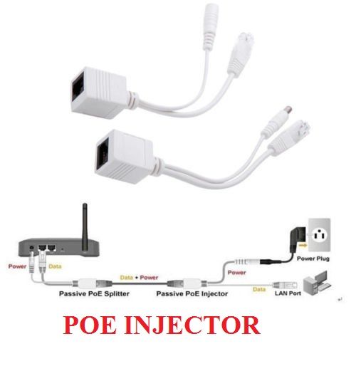 5.5x2.1mm POE Cable Passive Power Over Ethernet Adapter POE Splitter ...