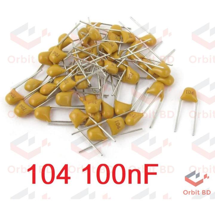 15Pcs- Multilayer Ceramic Capacitor 0.1uF 104 100nF 50V Monolithic ...