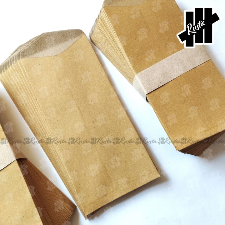 25 Pieces Brown / Khaki Envelope / Kham - 150 GSM - 10x4.5 inch - CV ...