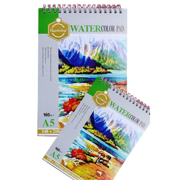 Keep Smiling Water Color Pad 160gsm 24 Sheets A5 Size | Daraz.com.bd
