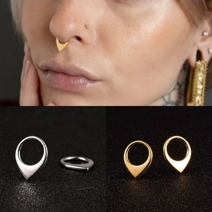 【Get the Perfect Fit】 Vanku 1PCS Septum Rings Clip 316L Surgical ...