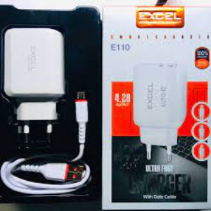Excel E110 Ultra Fast Charger 4.2A Charging Adapter 24W Fast Charging ...