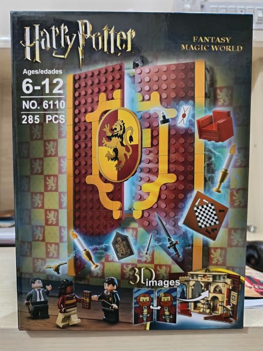 Harry Potter Gryffindor Building Block Set - 285 Pieces for Kids Aged 6 ...