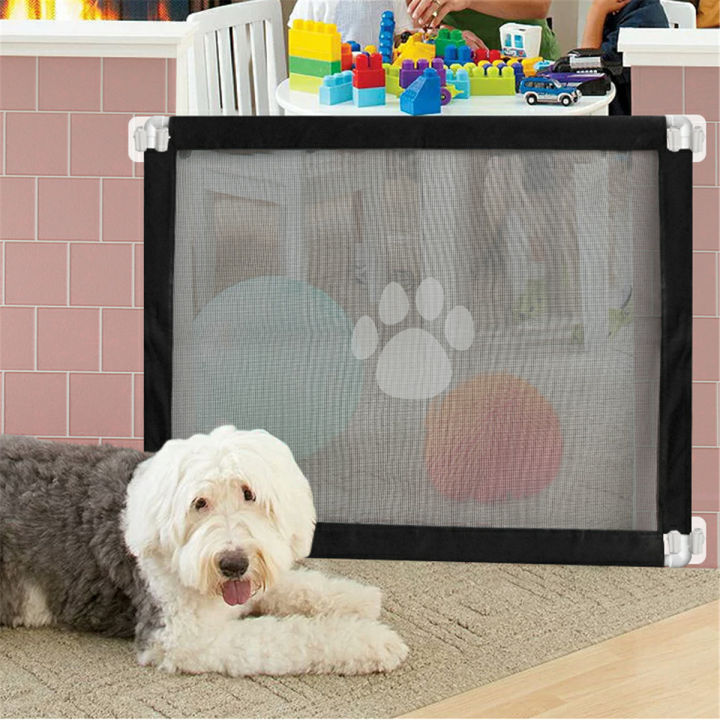 New Mesh Magic Pet Dog Gate Safe Guard And Install Anywhere Pet Safety ...
