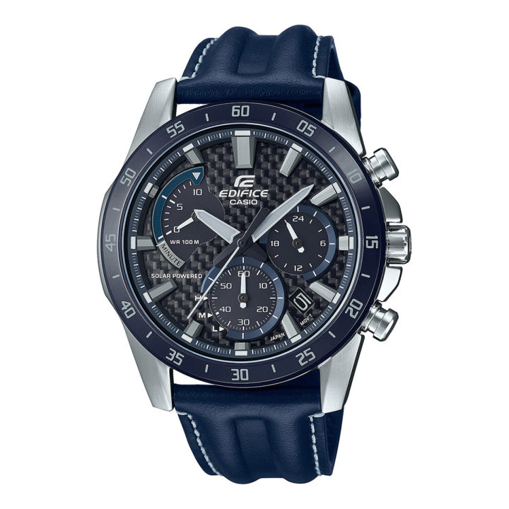Casio EQS-930BL-2AVUDF EDIFICE Blue Analog Men Quartz Stainless Steel ...