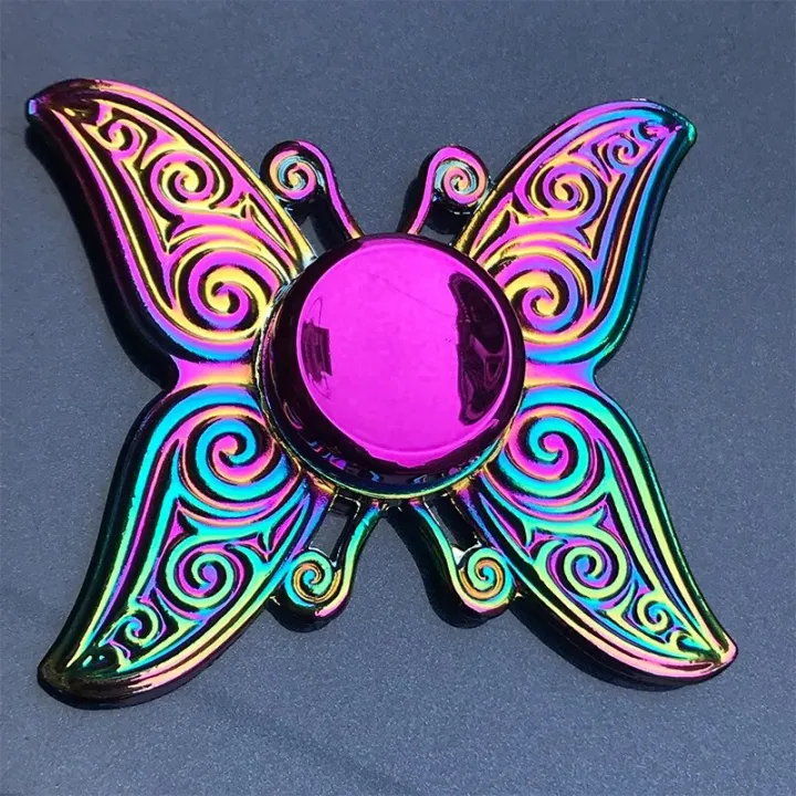 【Fanco Toy store】New Rainbow Metal Hand Spinner Focus Toy Fidget ...