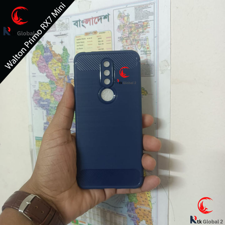 Walton Primo Rx7 Mini Back Cover Soft Shine Carbon Fiber Glossy Back ...