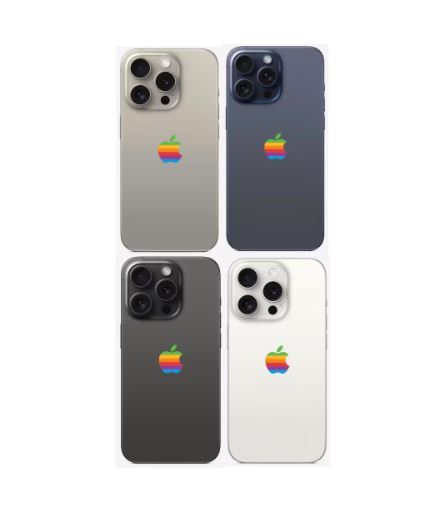 iPhone Apple Logo Decal | Color or Retro Rainbow | Daraz.com.bd