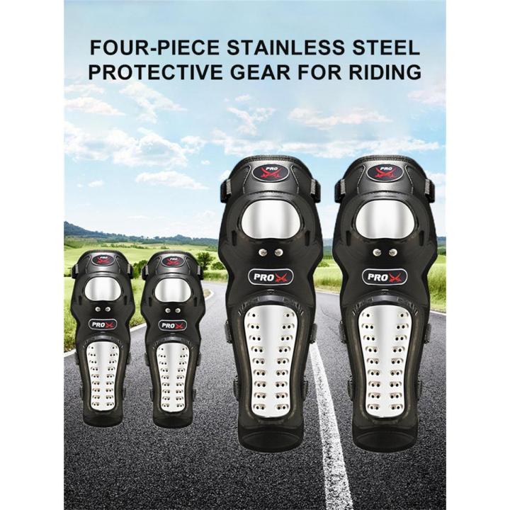 Pro Biker Pro X V1 Stainless Steel Outdoor Racing Knee and Elbow Guard ...