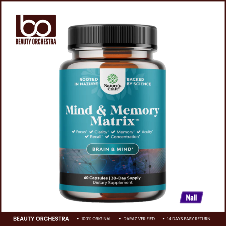 Nature's Craft Mind & Memory Matrix - 60 Capsules | Daraz.com.bd