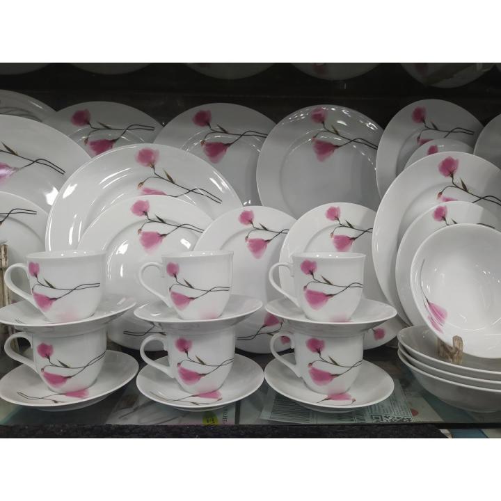 একটি সুন্দর ইউনিক ডাইনিং সেট 32 পিস ডিনার সেট এবং ফুলের কাজ - dinner ...