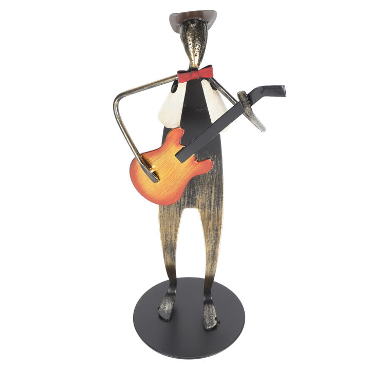 Guitar Musician Statue Compact Versatile Durable Matte Surface Iron ...