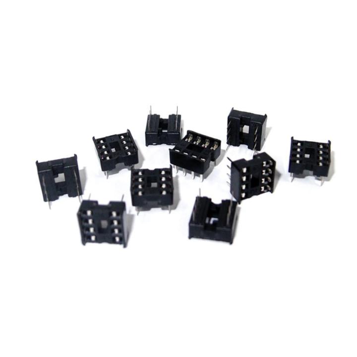 5Pcs- 8Pin IC Base 8 Pin PCB Mount Low Cost IC Socket DIL DIP IC Socket ...