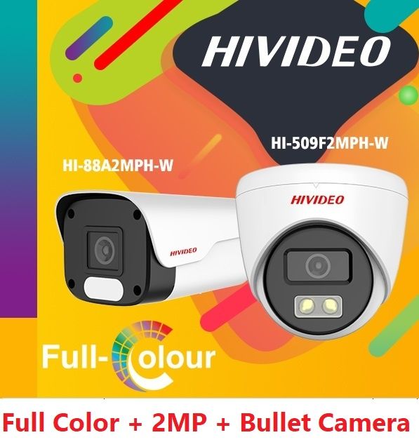HIVIDEO 2MP Full-Color Waterproof Outdoor Bullet Camera - TVI ...