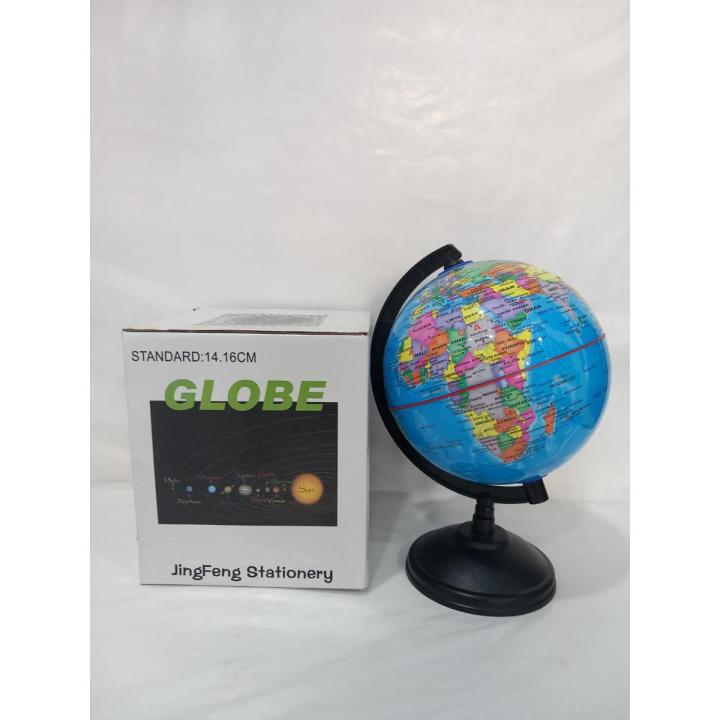 360° Rotating 14 cm Earth Globe World Map With Stand Geography | Daraz ...