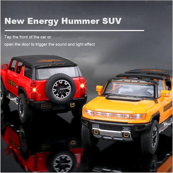 JPJFU 1:24 For GMC Hummer EV SUV Alloy Car Model Kids Toy Car Birthday ...
