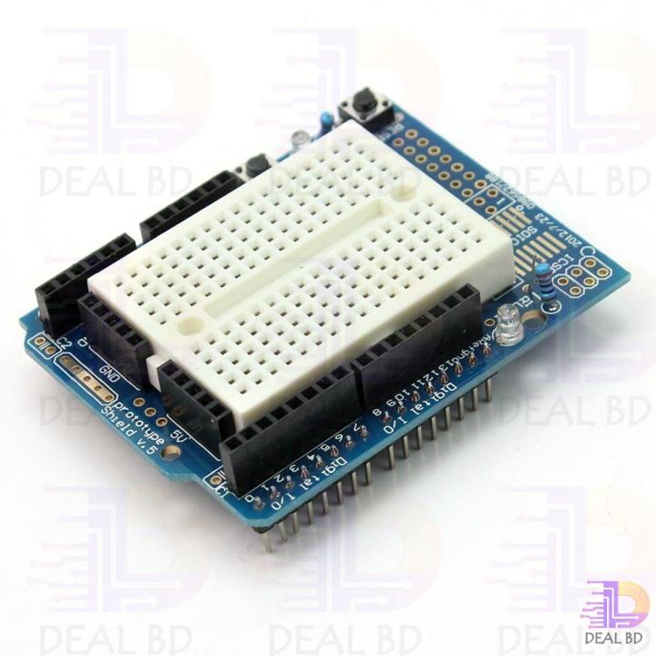Arduino UNO R3 Proto Shield Kit With Mini Breadboard | Daraz.com.bd