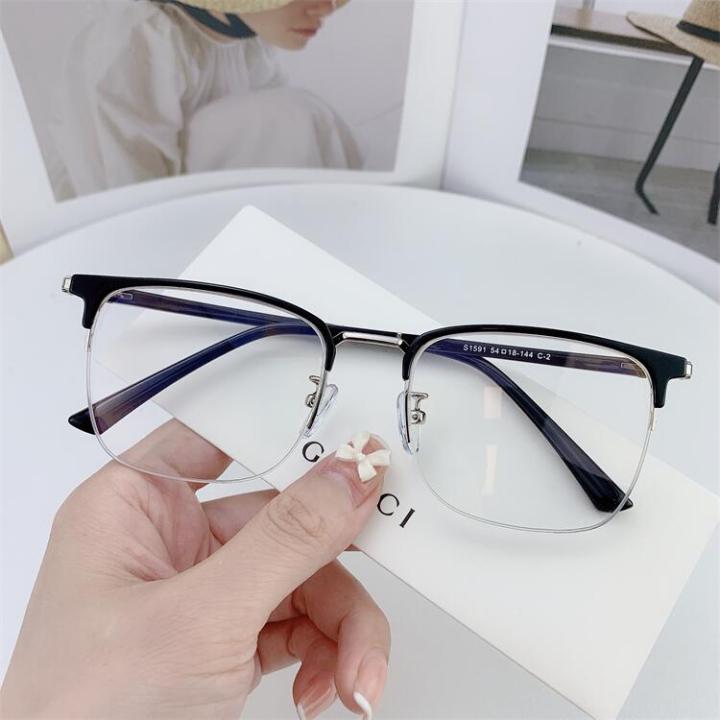 [ New ] Men's Business Casual Eyebrow Frame Glasses Frame Half Frame ...