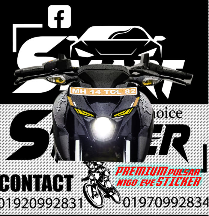 premium N160 eye sticker || new head sticker || bike head sticker ...